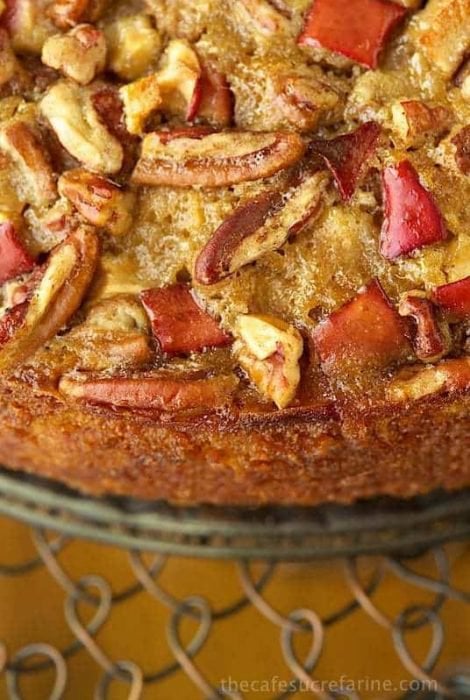 Sticky Apple Pecan Cake