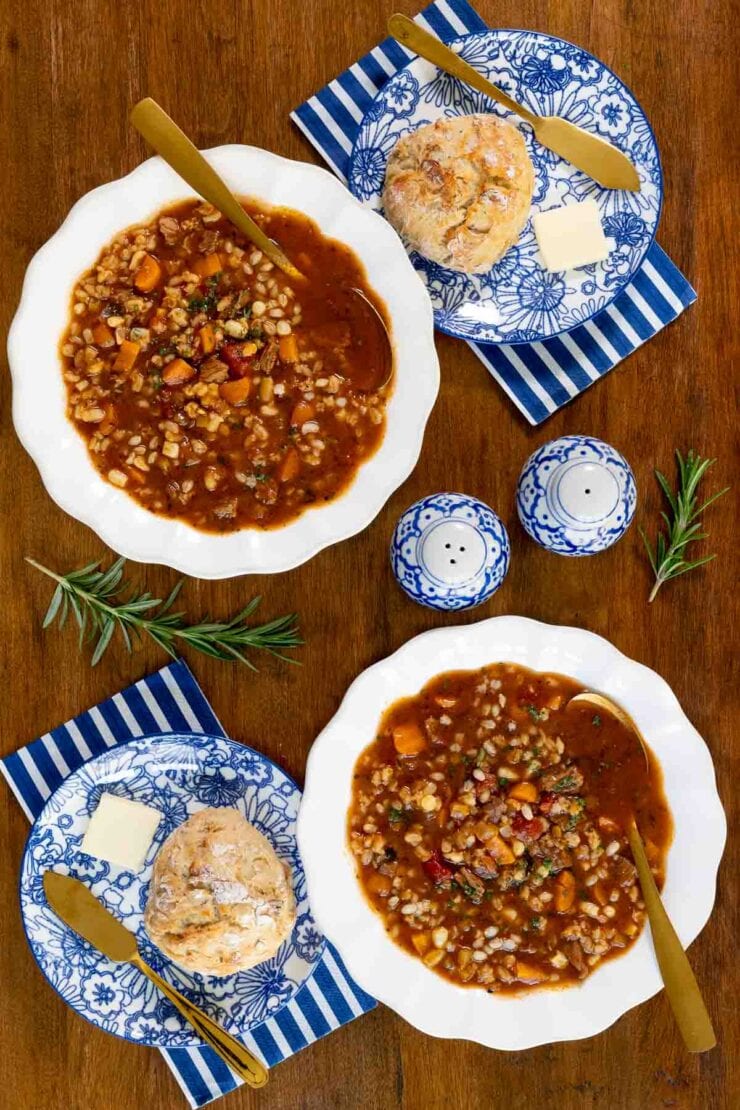 Guinness Slow-Roasted Beef Barley Soup - The Café Sucre Farine