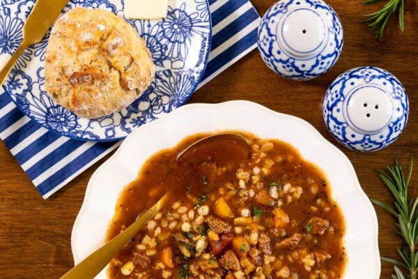 Guinness Slow-Roasted Beef Barley Soup - The Café Sucre Farine