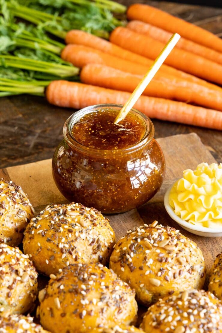 No-Knead Scandinavian Seeded Carrot Rolls - The Café Sucre Farine