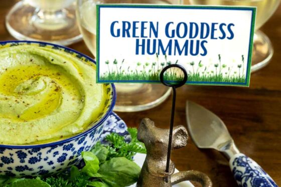 Green Goddess Hummus (with free printable labels for gifting) - The ...