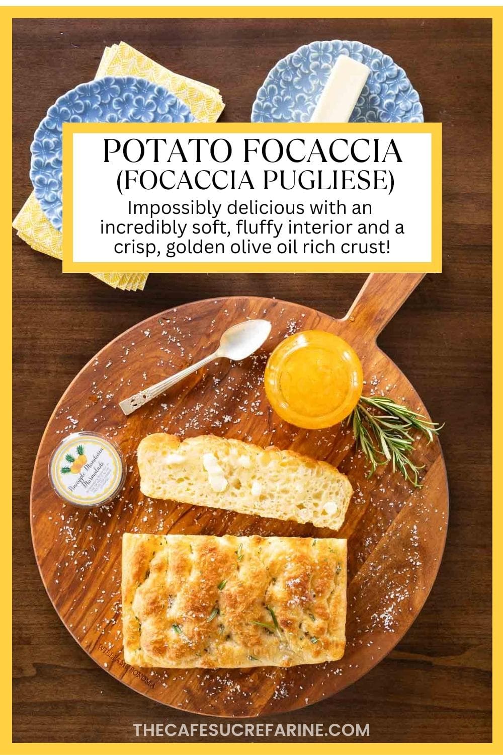 Potato Focaccia (Focaccia Pugliese) - No Knead, No Mixer! - The Café ...