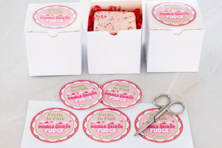Pretty in Pink Double Decker Fudge - The Café Sucre Farine