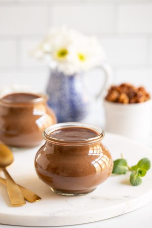 Easy Chocolate Budino with Candied Maple Walnuts - The Café Sucre Farine