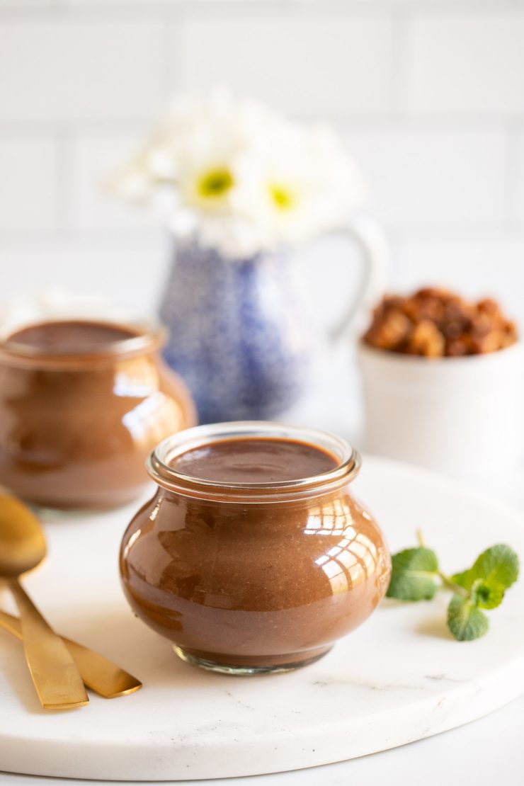 Easy Chocolate Budino with Candied Maple Walnuts - The Café Sucre Farine