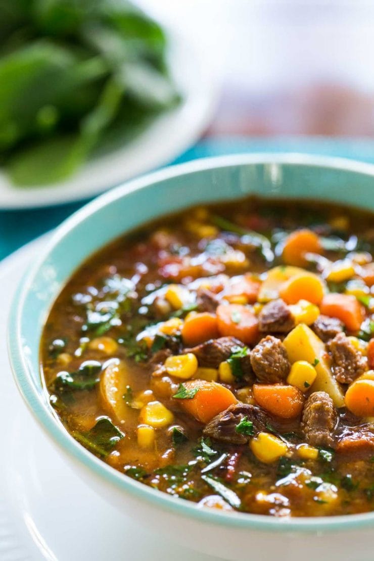 Instant Pot (or oven) Italian Vegetable Beef Soup - The Café Sucre Farine