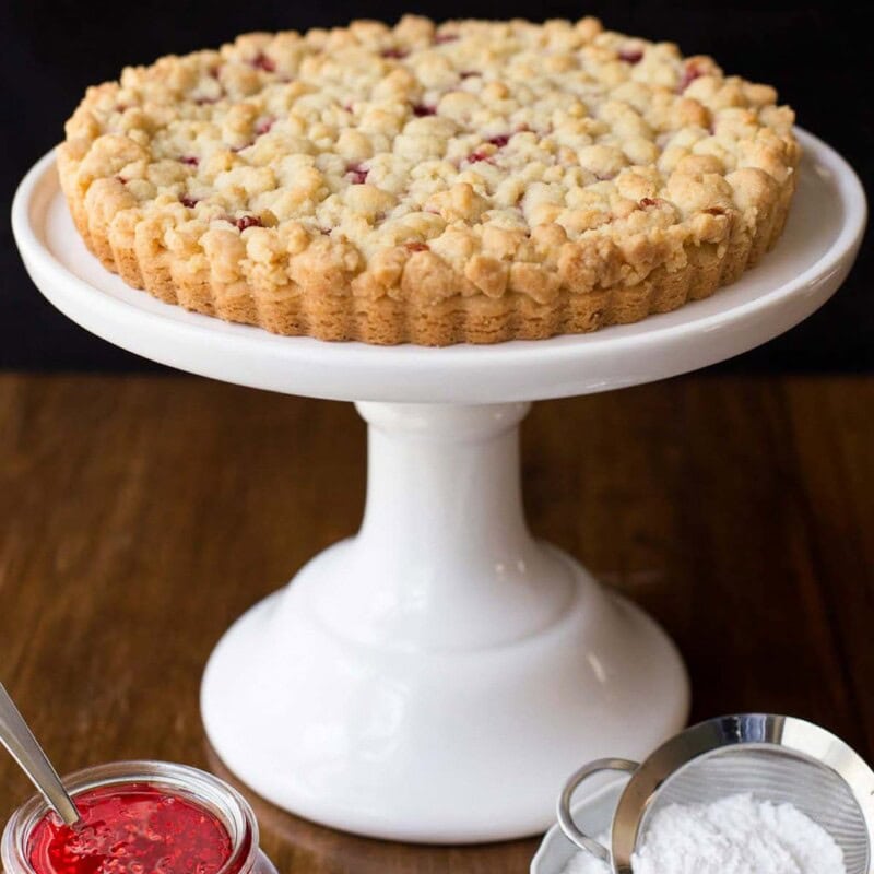 Raspberry Jam Shortbread Tart - The Café Sucre Farine